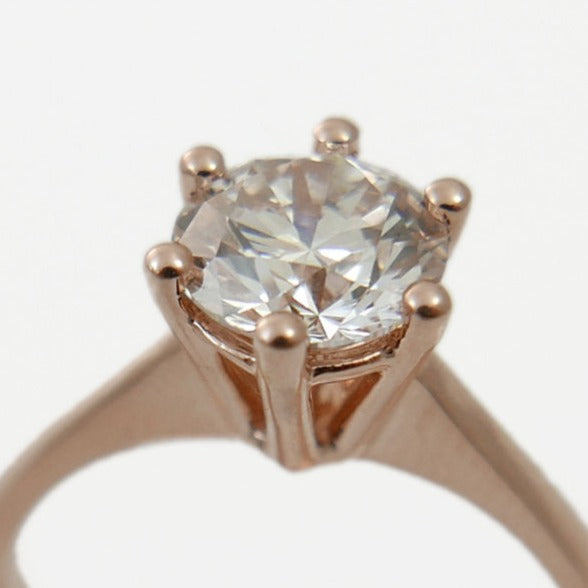 Classic rose gold diamond engagement ring – Osher
